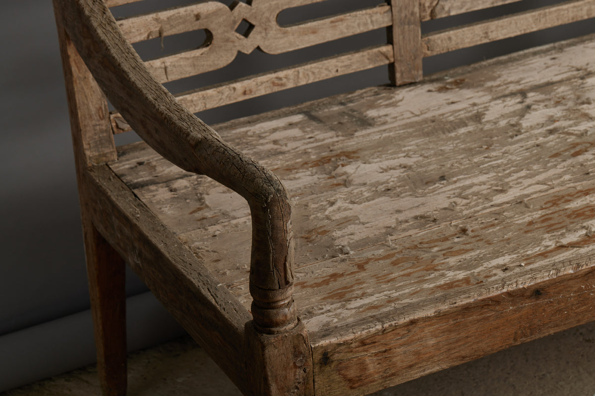 Weathered Teak Bench from Sumatra – Michael Trapp