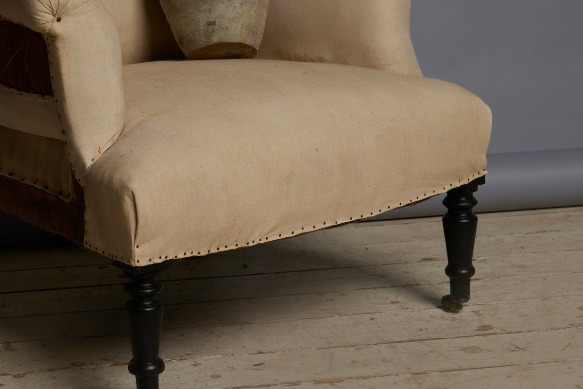 19th Century French Armchair with Turned and Ebonized Legs – Michael Trapp