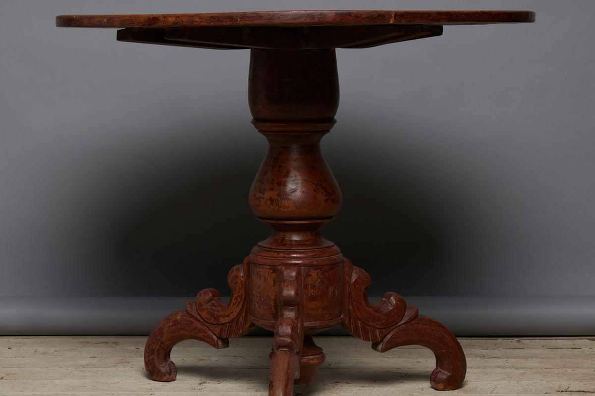 19th Century Javanese Dutch Colonial Round Table with Traces of Origin – Michael Trapp
