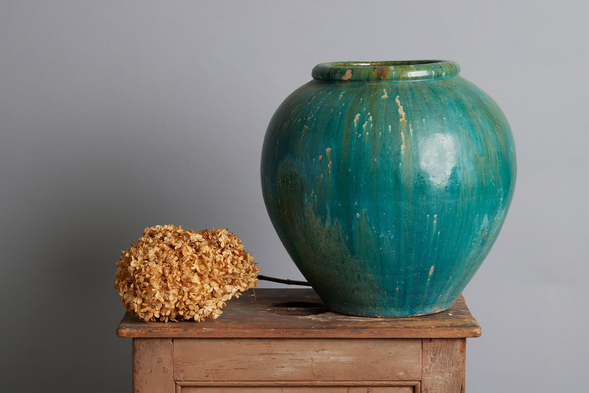 Deep Blue Green Large Storage Jar – Michael Trapp