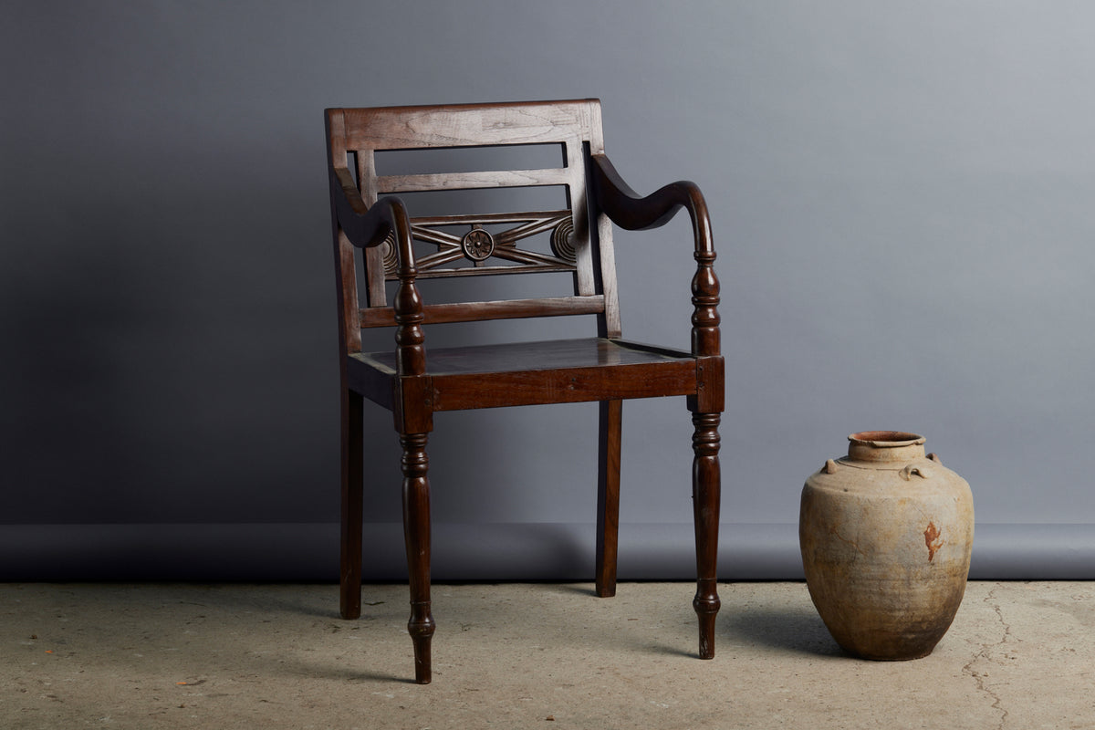 Carved Back Raffles Style Chair – Michael Trapp