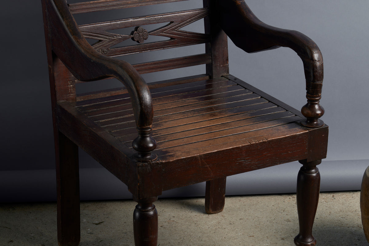Early Dutch Colonial Slat Seat Raffles Armchair – Michael Trapp