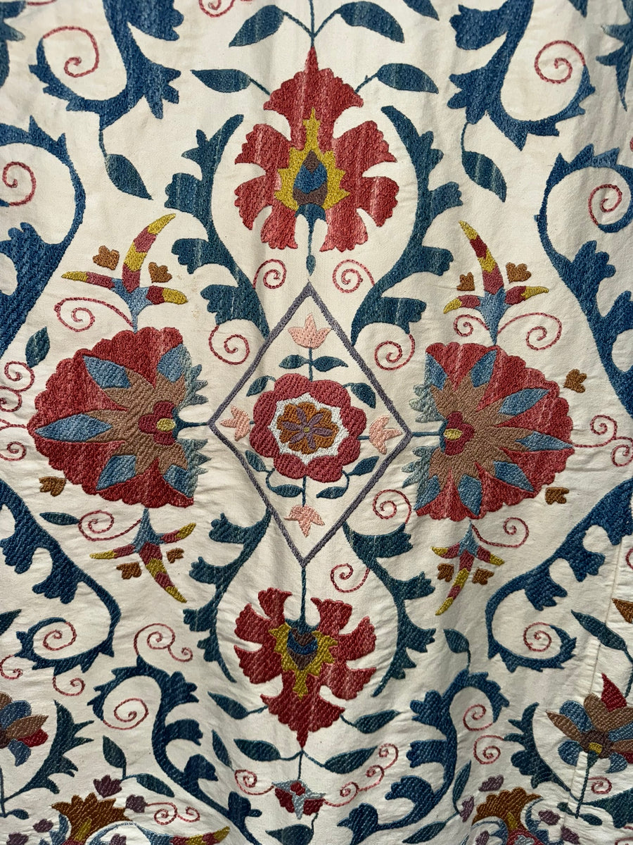 Uzbek Silk on Cotton Susani in Classic Pattern – Michael Trapp