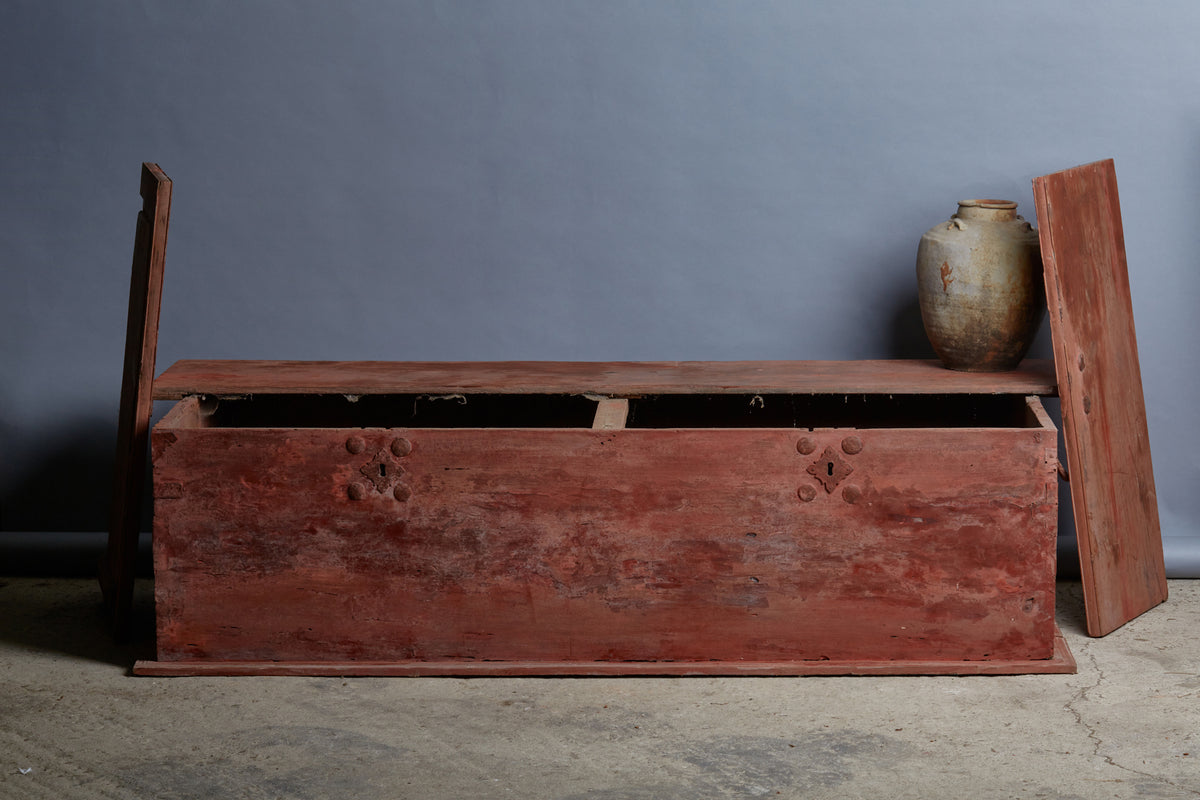 18th Century Dutch Teak Colonial Storage Chest with Iron Handles from ...
